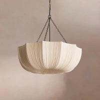 China Living Dining Room Chandelier Lighting Wabi Sabi Retro Fabric Pendant Lights (WH-VP-308) for sale