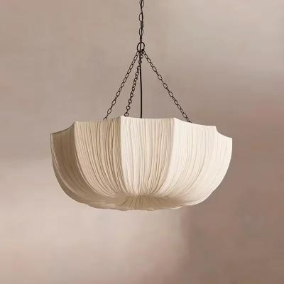 China Living Dining Room Chandelier Lighting Wabi Sabi Retro Fabric Pendant Lights (WH-VP-308) for sale