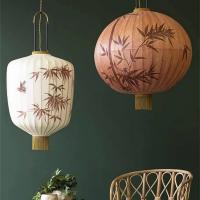 China Fabric lampshade chinese lantern Traditional lantern painting pendant lamp (WH-VP-309) for sale