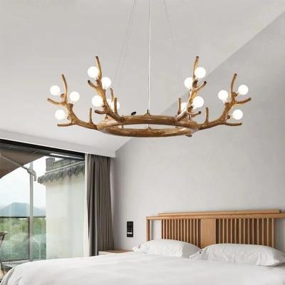 China Nordic Designer Living Room Branch Chandelier Vintage Resin Antler Chandelier (WH-VP-316) for sale