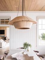 China Wabi Sabi Style Japanese Simple Creative Living Room Dining Room Homestay Handmade Woven  Rope Lamp Retro Pendant Light (WH-VP-355) for sale