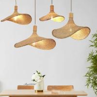 China Restaurant Suspension Lustre Living Room Decoration Woven Straw Hat Pendant Lamp(WH-WP-102) for sale