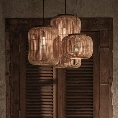 China kitchen island light Homestay Living Room Japanese Rattan pendant light(WH-WP-107) for sale