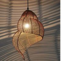 China Study Room Lights Parlor home decor Southeast Asia Bamboo Conch Pendant Lamp(WH-WP-110) for sale