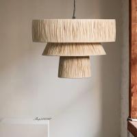 China Bedroom hanging Light Decor Living Room Japanese Style Straw Handmade Pendant Lights(WH-WP-115) for sale