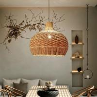 China Restaurant Suspension Luminaire Decor Retro Hanglamp Rattan Lamp Vintage Pendant Light(WH-WP-117) for sale