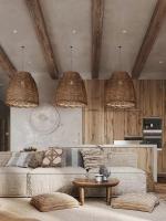 China Kitchen Pendant Lamp Resort Hotel American Natural Handmade Real Rattan Pendant Lamp(WH-WP-119) for sale