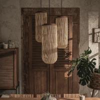 China Restaurant Lighting Living Room led Wabi-sabi solid wood lamp Vitage rattan pendant light(WH-WP-121) for sale