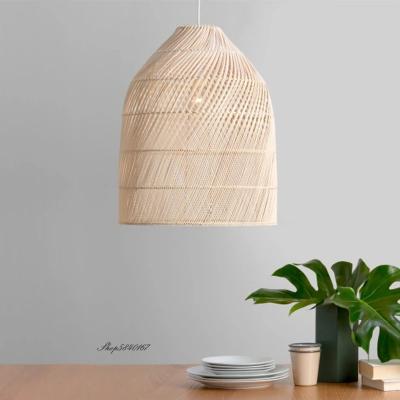 China Loft Lamp Home Restaurant Bar Hanging Lamp Wabi Sabi Hand Woven Rattan Led Pendant Lights(WH-WP-123) for sale