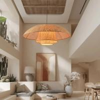 China Dining Room Suspension Hanging Lamp Kitchen Vintage Handmade Rattan Pendant Light(WH-WP-124) for sale