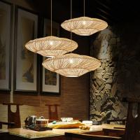 China Restaurant Lights Living Room Suspension Creative UFO Shades Rattan Pendant Lights(WH-WP-128) for sale