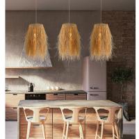 China Cafe Lighting Decorative Bedroom Bedside Lamps Retro Hand-woven Art Rattan Pendant Lamp(WH-WP-134) for sale