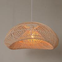 China Restaurant Loft Lights Fixture Living Room Bedroom Vintage Wabi Sabi Wicker Pendant Lamp(WH-WP-149) for sale