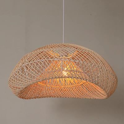 China Restaurant Loft Lights Fixture Living Room Bedroom Vintage Wabi Sabi Wicker Pendant Lamp(WH-WP-149) for sale