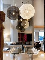 China Loft Hanging Lamp Living Room Home Decoration Nordic Rattan Weaving Spherical Pendant light(WH-WP-145) for sale