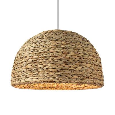 China Dining Room Light Fixtures Bar Living Room Japanese Weaving Lamp Wabi-sabi Style Pendant Lights(WH-WP-148) for sale
