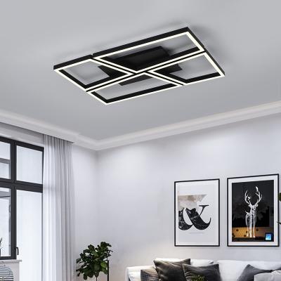 China Living room ceiling light fixtures Creative led ceiling lamps for Bedroom Black frame (WH-MA-70) for sale