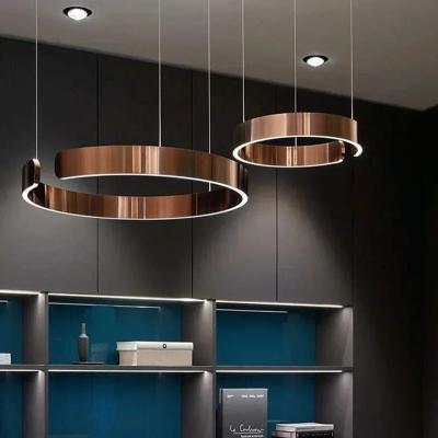 China Mininalist Circle Rings Ceiling Chandeliers Hanging Pendant Lighting  Aria Multi Light Chandelier（WH-AP-619） for sale