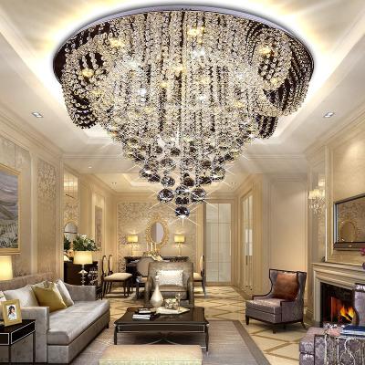 China Simple Round Indoor Crystal Ceiling Light Glass with Dimmable (WH-AC-05) for sale