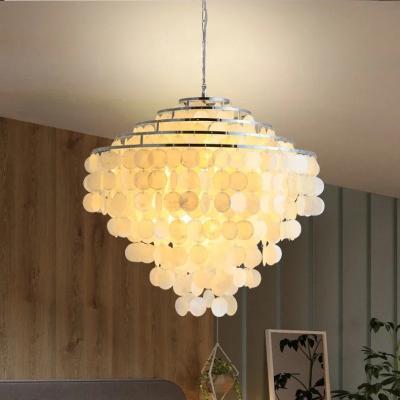 China Shell Led Chandelier Restaurant Living Room Hanging Light Selene Chandelier（WH-AP-642） for sale