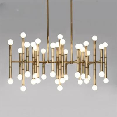 China GHJUYIOL Nordic Creative Bamboo Joint Aluminum Tube Pendant Light Meurice Rectangular Chandelier（WH-AP-651） for sale