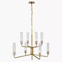 China Light luxury atmospheric glass chandelier high-end durable copper lamp Casoria Two Tier Chandelier （WH-AP-653） for sale