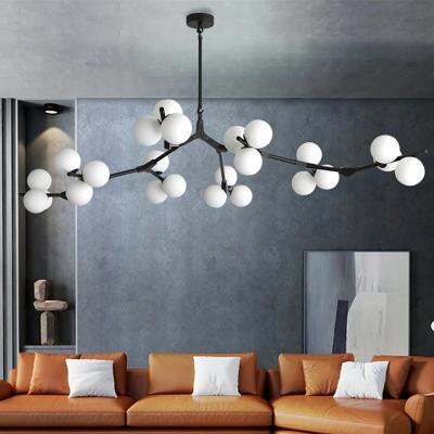 China Nordic Black Gold Pendant Light Glass Led Chandelier （WH-AP-662） for sale