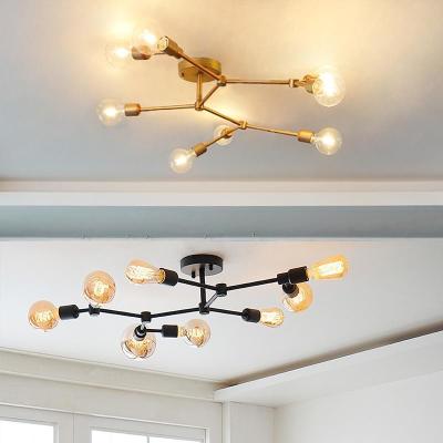 China Black Gold industrial ceiling light Fixtures For Indoor home ceiling Decoration (WH-LA-17) for sale