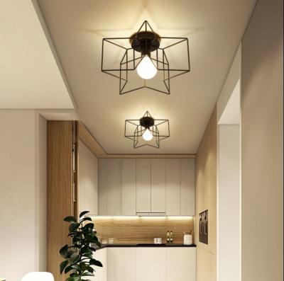 China Industrial cage retro ceiling Lights Fixtures For Hallway Bedroom Indoor Lighting (WH-LA-19) for sale