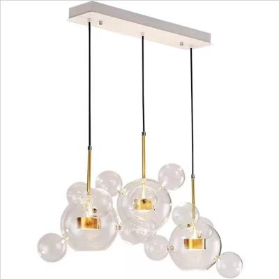 China Modern Clear Glass Pendant Light Living Room Bubble Glass Hanging Lamp （WH-AP-670） for sale