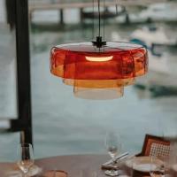 China Simple Vintage Glass Lampshade Pendant Lamps Minimalist Dining Room Cafe Bar LED Chandelier （WH-AP-674） for sale