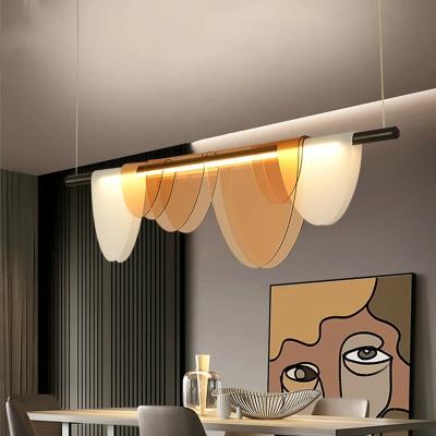 China Nordic Blue Amber Acrylic Pendant Lights Living Room Makaron Hanging Lamp（WH-AP-680） for sale