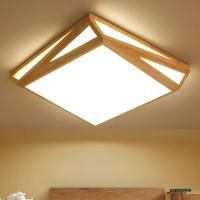 China Wood flush mount ceiling light For Indoor home Lighting Fixtures (WH-WA-02) for sale