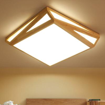 China Wood flush mount ceiling light For Indoor home Lighting Fixtures (WH-WA-02) for sale