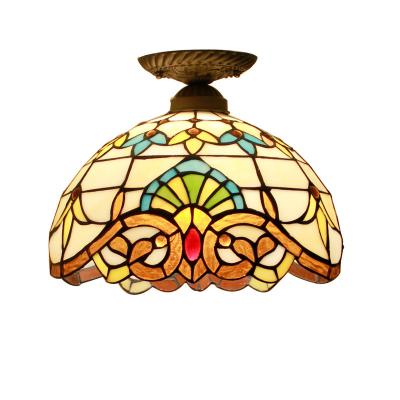 China Small Tiffany Style Surface Mounted Kitchen Dining room Ceiling Lamp (WH-TA-06） for sale