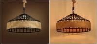China Vintage Industrial  Rope Ceiling Lamp Hanging Light Chandeliers （WH-AP-683） for sale