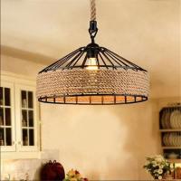 China Vintage Industrial  Rope Ceiling Lamp Hanging Light Chandeliers （WH-AP-683） for sale