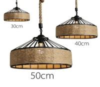 China Vintage Industrial  Rope Ceiling Lamp Hanging Light Chandeliers （WH-AP-683） for sale