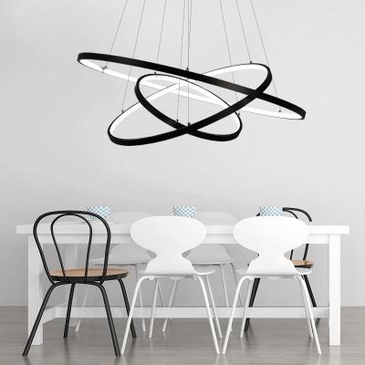 China Black kitchen circular pendant lights For Living room Bedroom (WH-AP-18) for sale