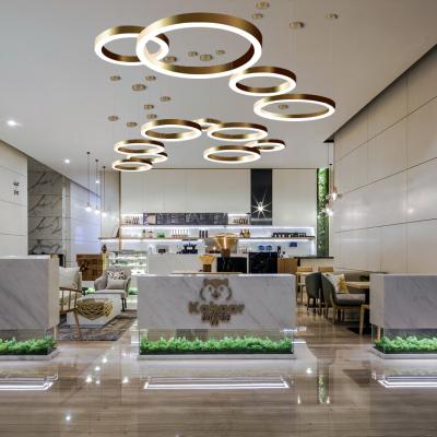 China Modern Gold Round ceiling pendant lights For Kitchen Hotel Project Lighting (WH-AP-71) for sale