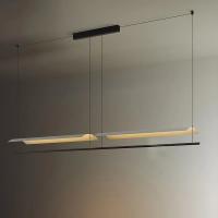 China Eaves Tile Long Chandelier White Lustre Suspension Light LED Pendant Lamp （WH-AP-688） for sale