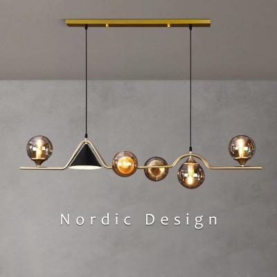 China Nordic Glass Pendant Light for Dining Room Table Living Room Glasses Pendant Lamp（WH-AP-689） for sale