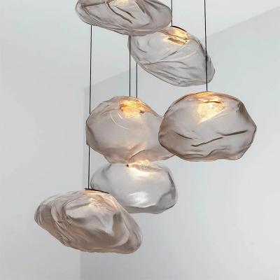 China Glass Pendant Light Art Cloud Design Hanging Lamp Blown Glass Pendant lamp（WH-AP-693） for sale