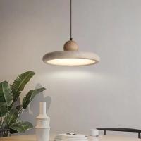 China Vintage Natural Stone LED Pendant Light Nordic Retro Travertine Chandelier （WH-AP-697） for sale