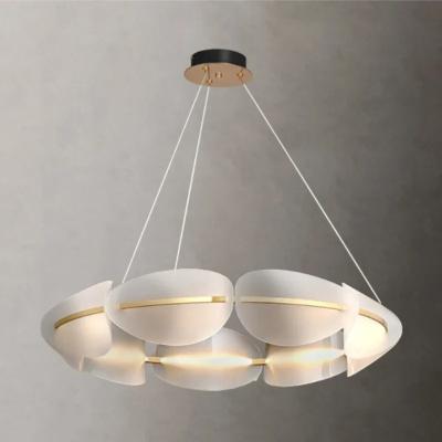 China New Design Creative Acrylic LED Chandelier Nordic Modern Iron Gold Pendant Light （WH-AP-698） for sale
