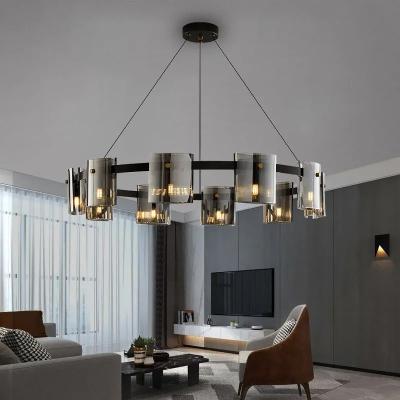 China Modern Smoky Glass Chandeliers Lighting Room Decor Luxury Glass Ceiling Hanging Lamp（WH-AP-704） for sale