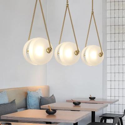 China LED Milk White Glass Pendant Lamp Nordic Glass Ball Pendant Light （WH-AP-711） for sale