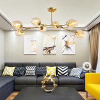 China Modern large glass pendant light fixtures for living room Bedroom Kitchen hanging lamp (WH-GP-08) for sale