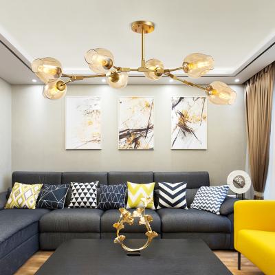 China Modern large glass pendant light fixtures for living room Bedroom Kitchen hanging lamp (WH-GP-08) for sale