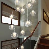 China Stairs Floor House glass box pendant light fixtures for indoor decoration (WH-GP-11) for sale
